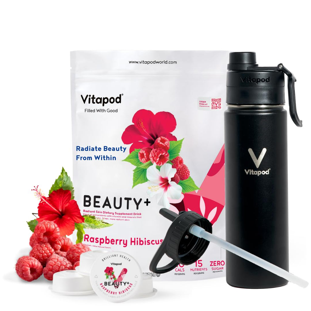 Vitapod Beauty+ raspberry hibiscus pods