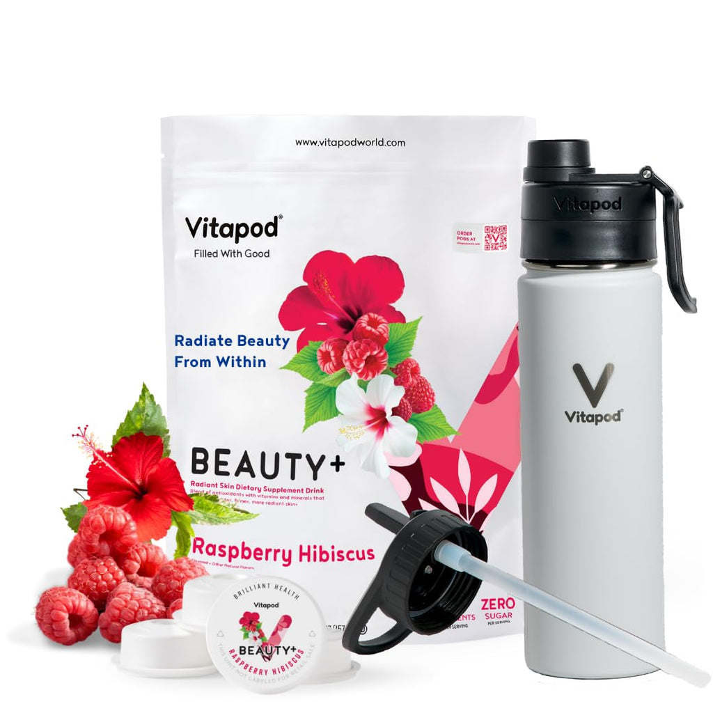 Vitapod Beauty+ raspberry hibiscus pods