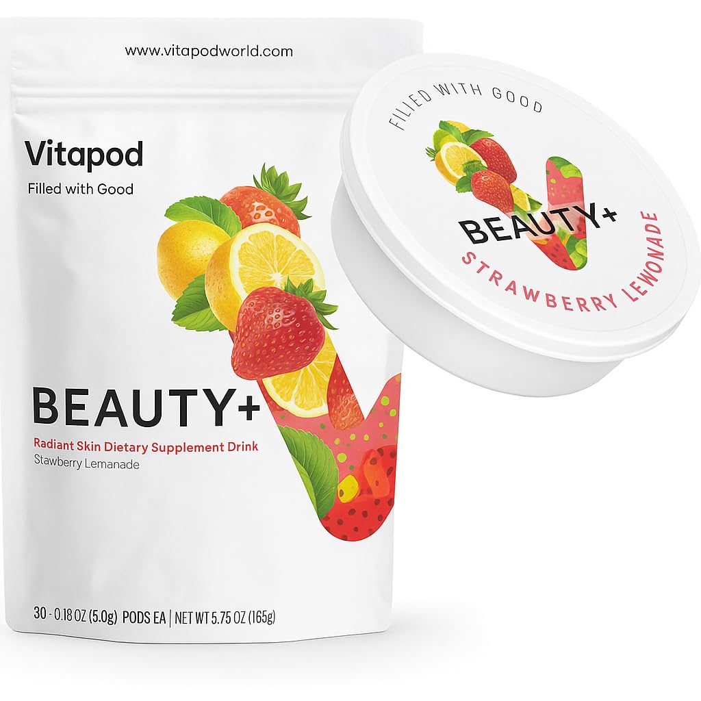 Vitapod collagen drink mix strawberry lemonade