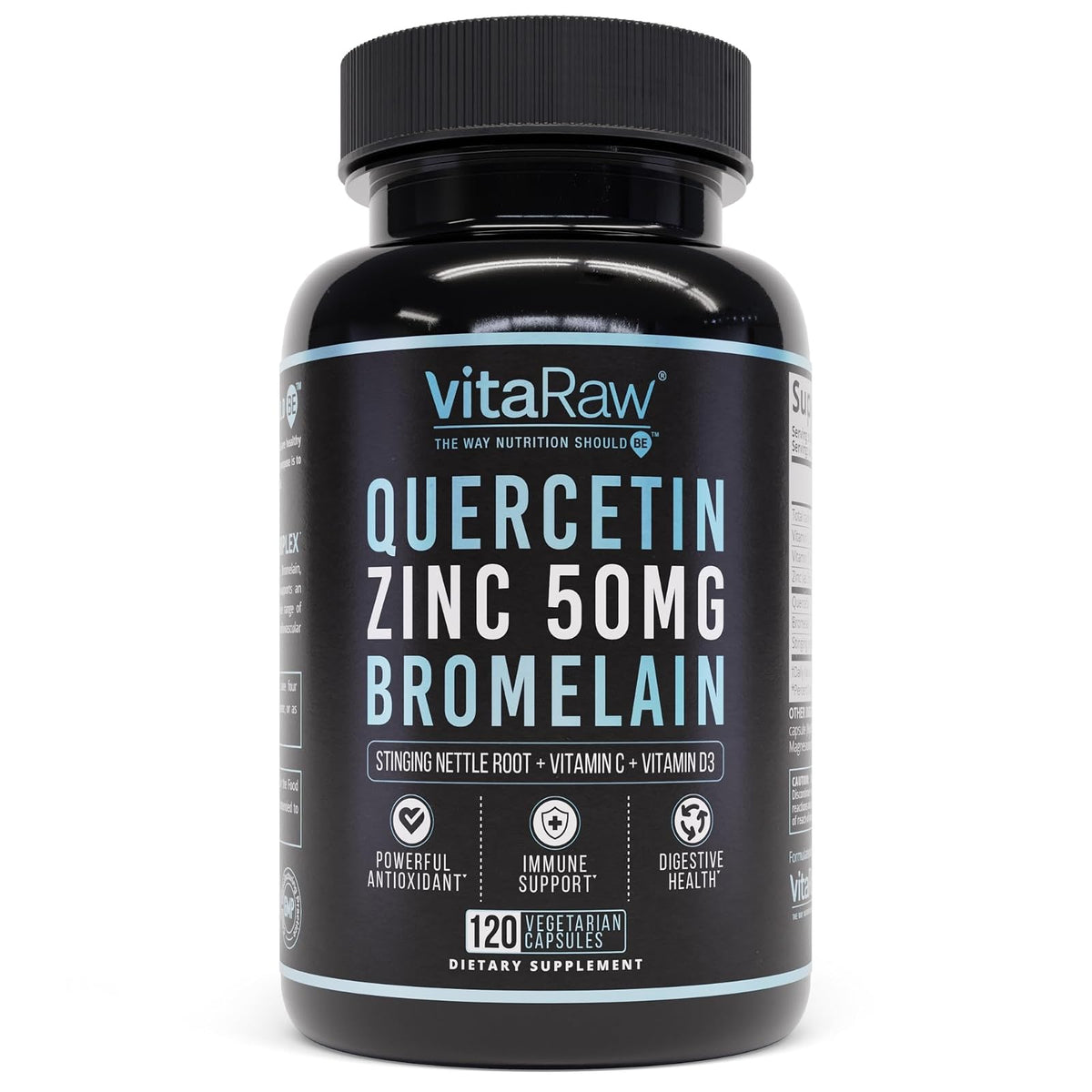 VitaRaw Quercetin with Bromelain capsules