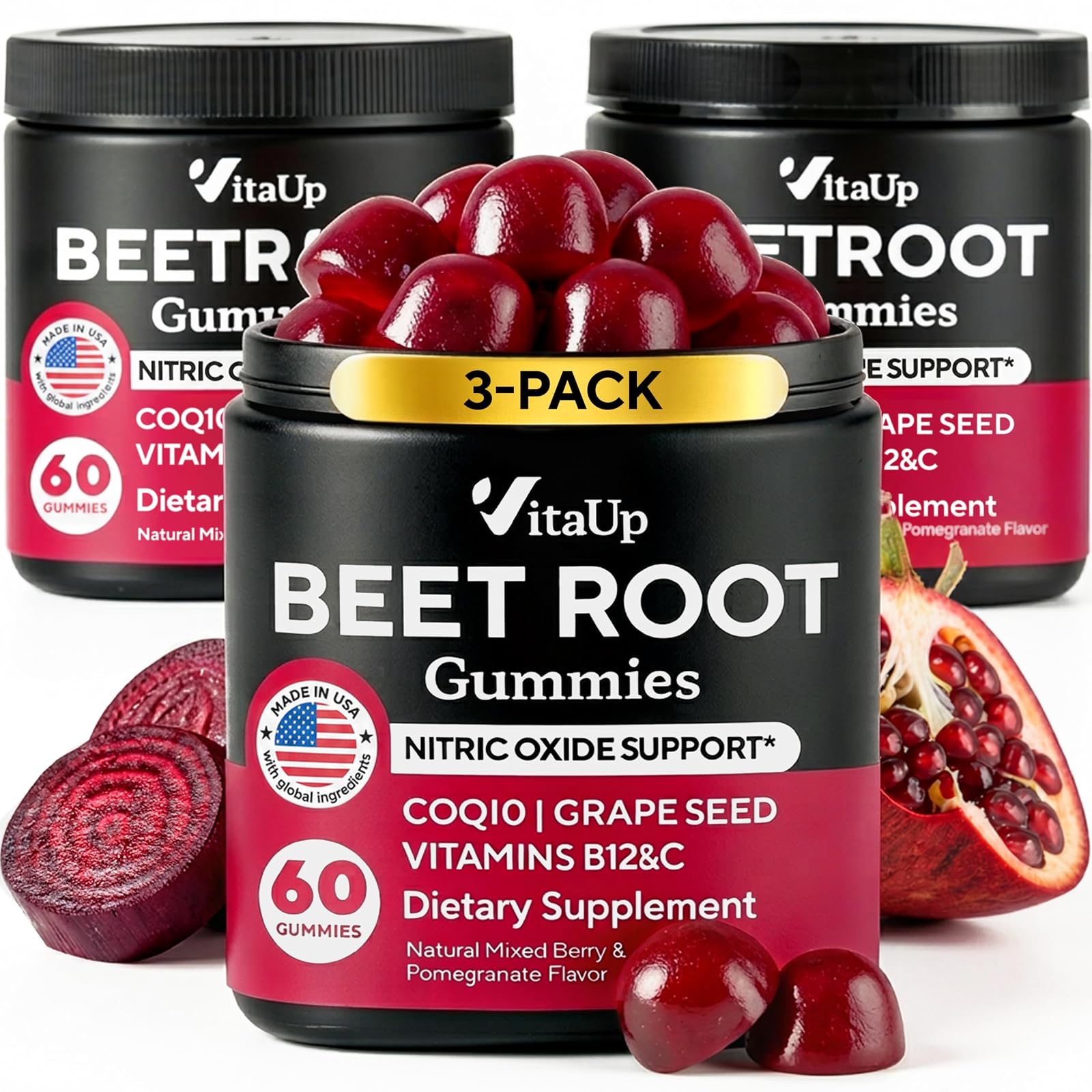 VitaUp beet root gummies for energy