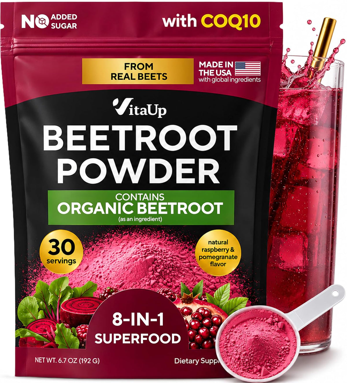 VitaUp beetroot powder for energy