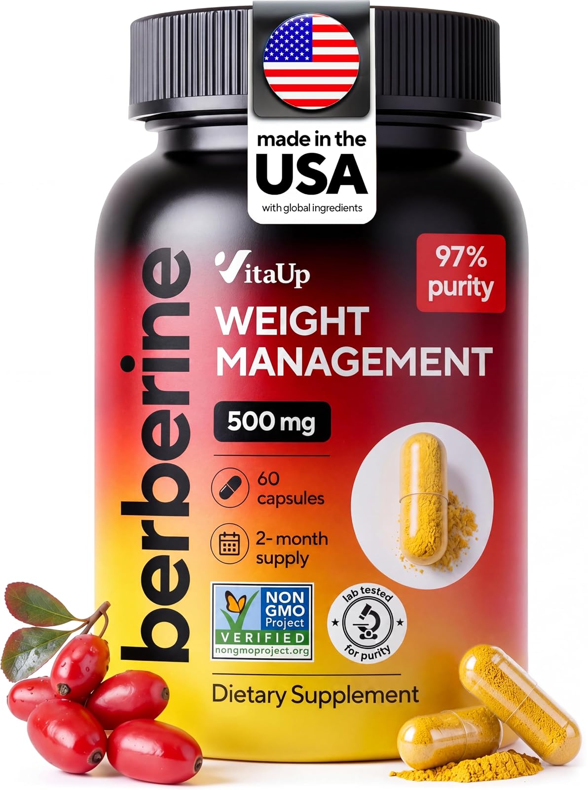 VitaUp berberine 500 mg capsules
