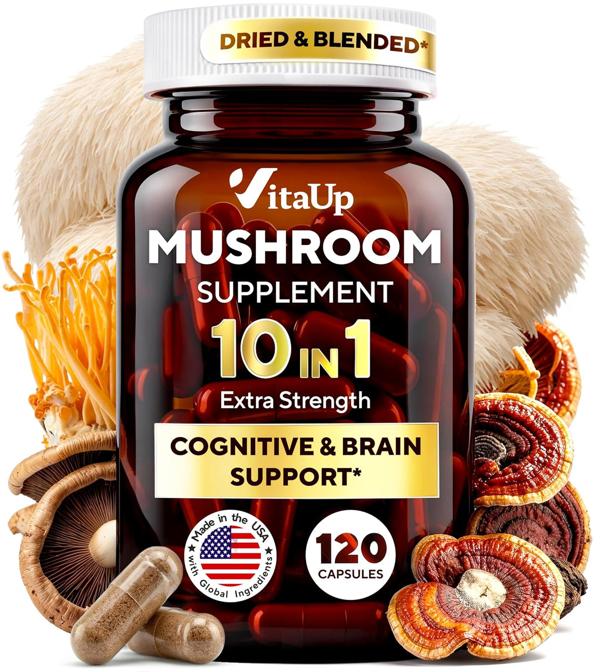 VitaUp mushroom complex health benefits