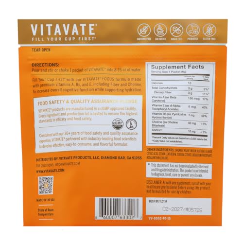 VITAVATE Focus for daily wellness
