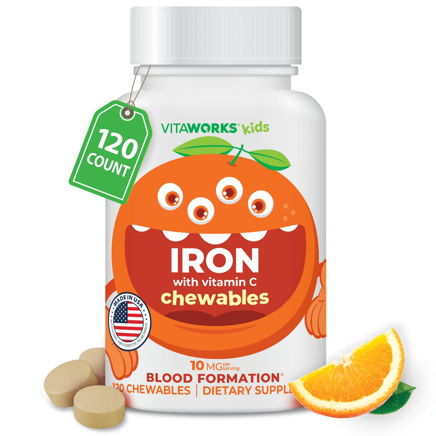 VitaWorks chewable iron supplements for kids