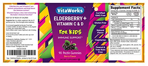 VitaWorks elderberry vitamins with Vitamin C