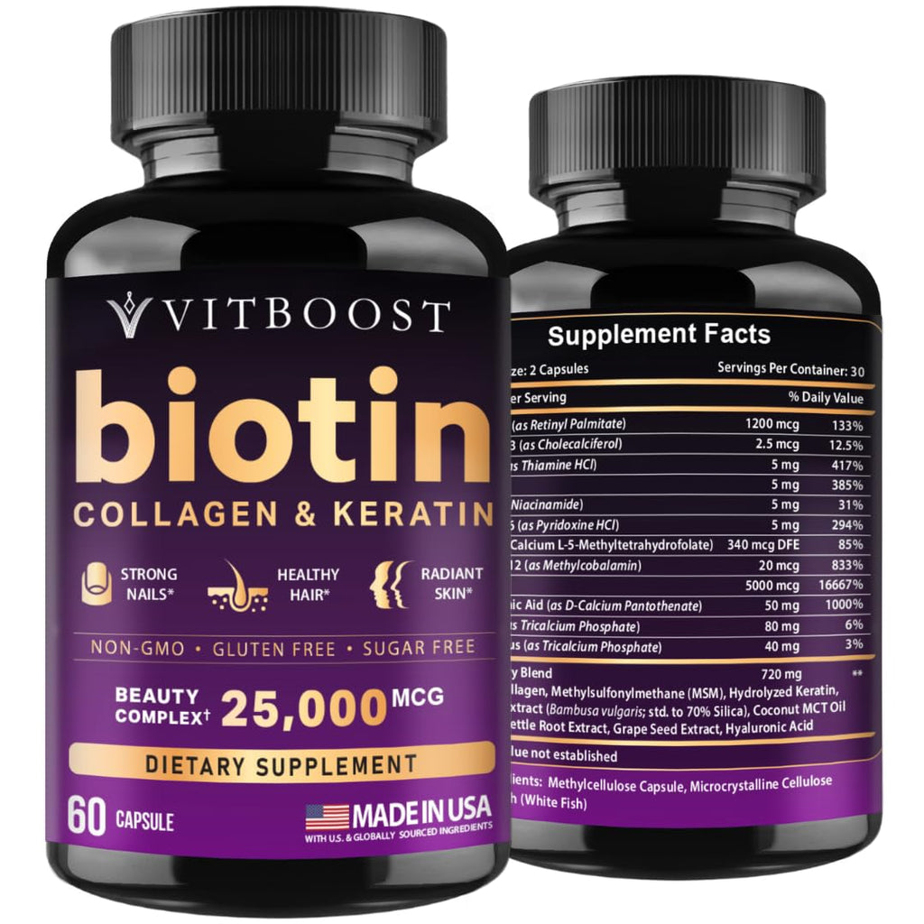 VITBOOST biotin capsules for hair health