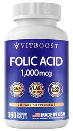 VITBOOST folic acid supplement tablets