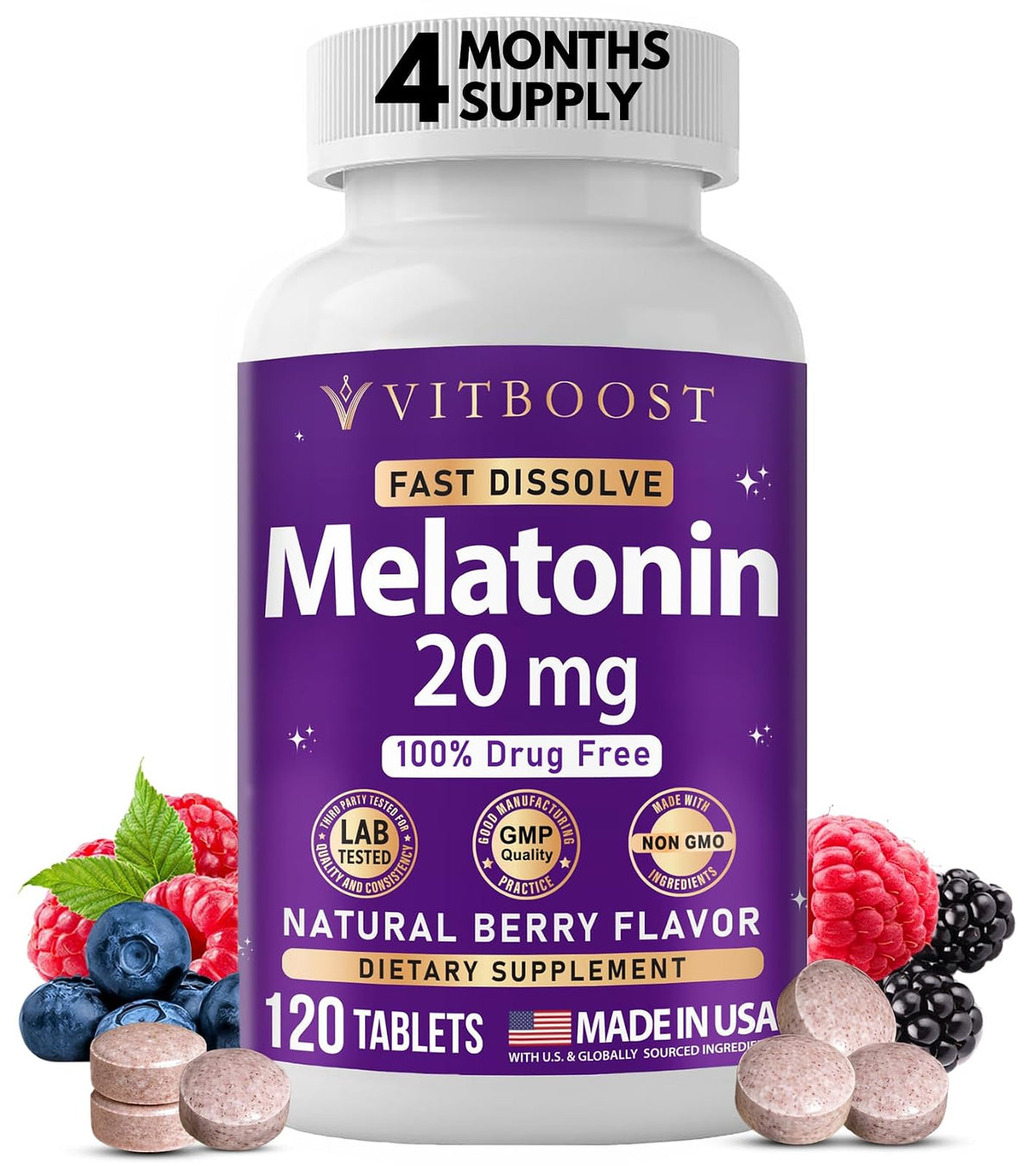 VITBOOST melatonin fast dissolve tablets