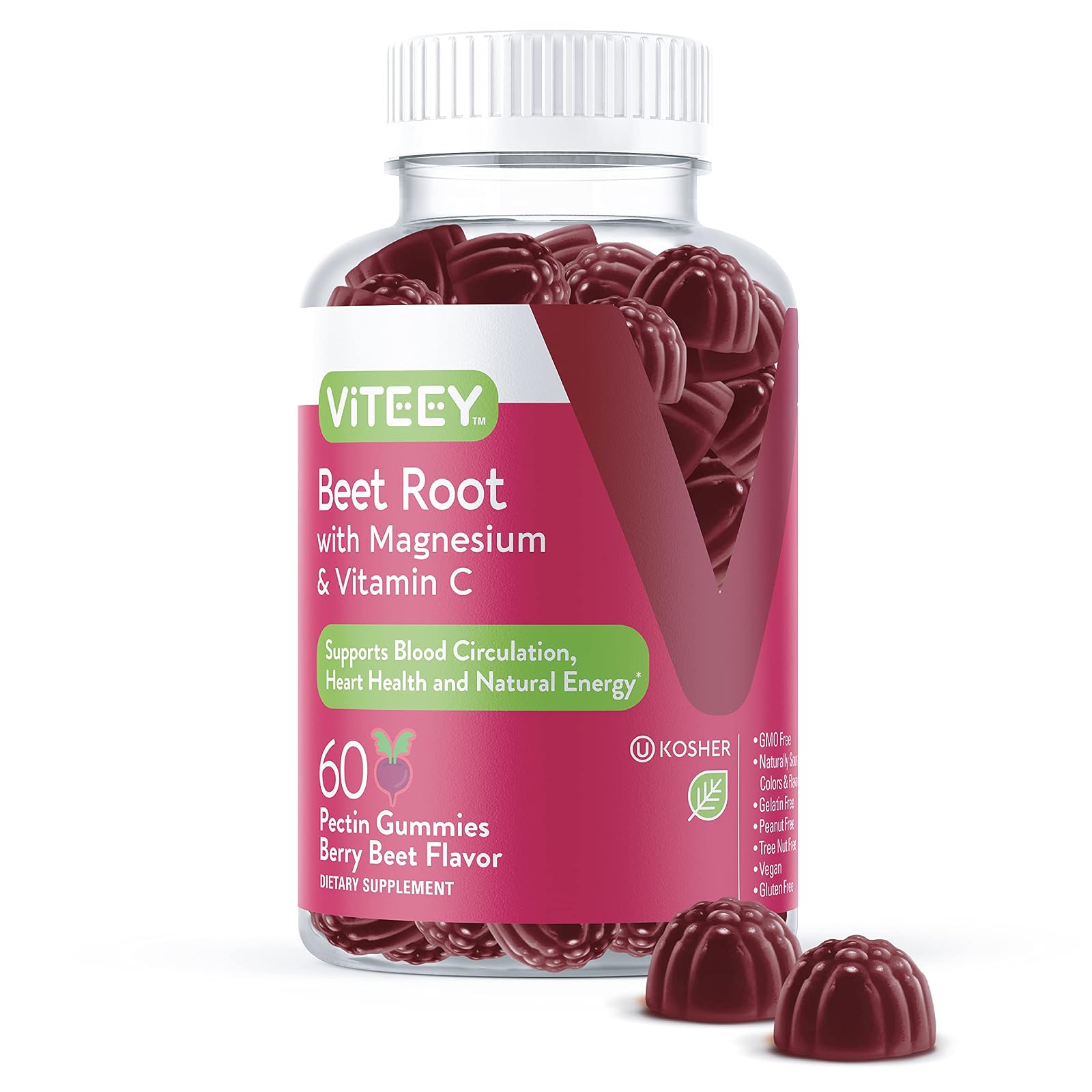 Viteey beet root gummies for energy