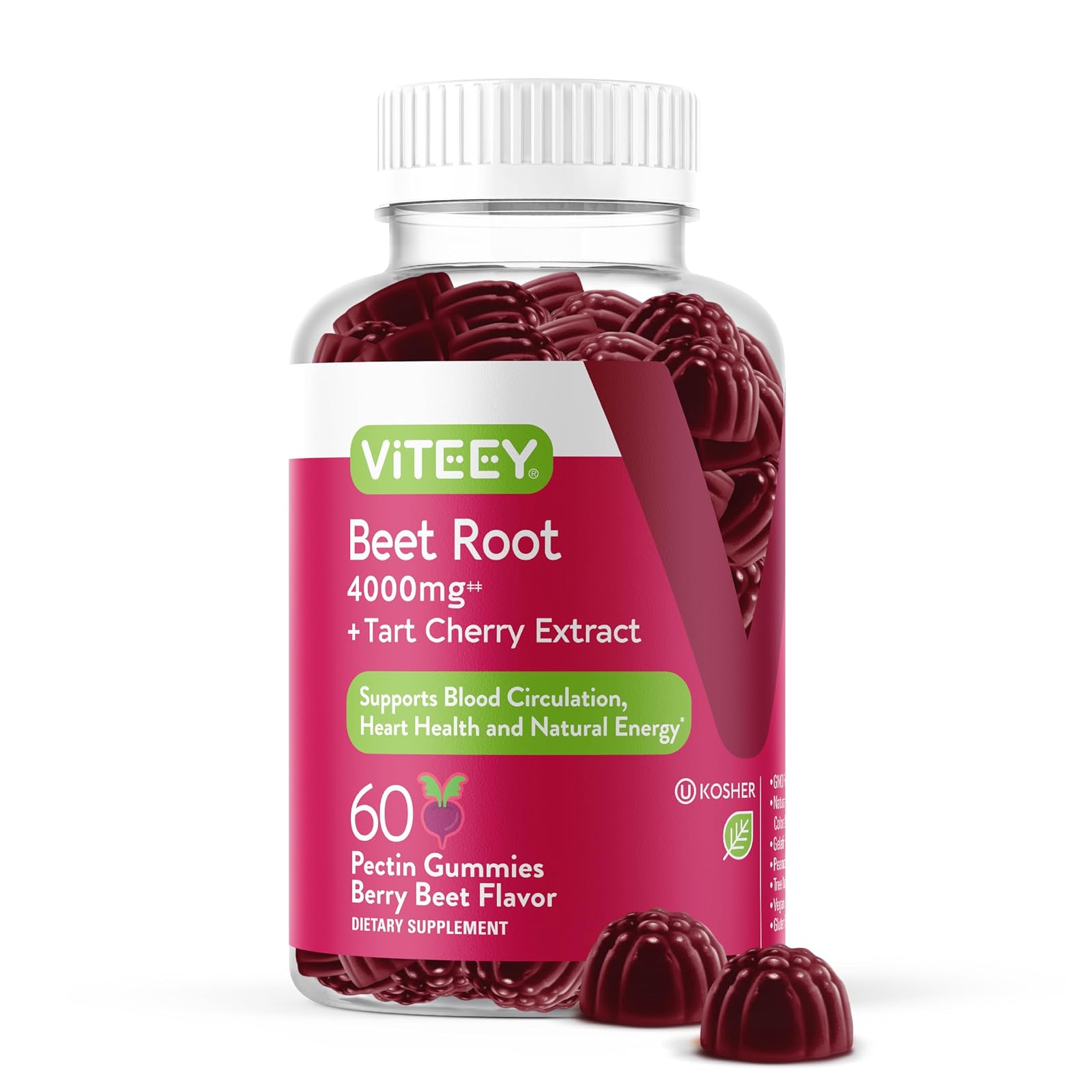 Viteey beet root gummies for energy