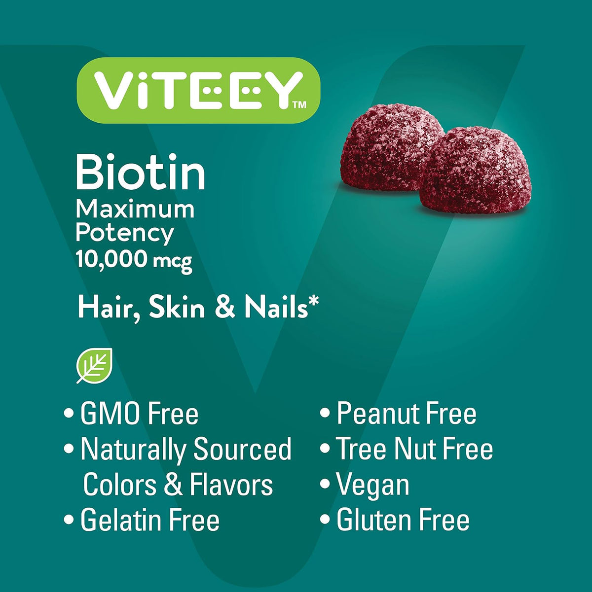 Viteey biotin gummies support hair growth