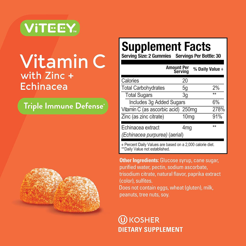 Viteey echinacea gummies for cold support
