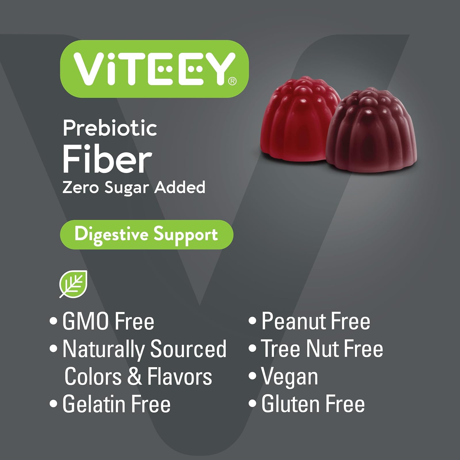 Viteey fiber gummies for regularity support