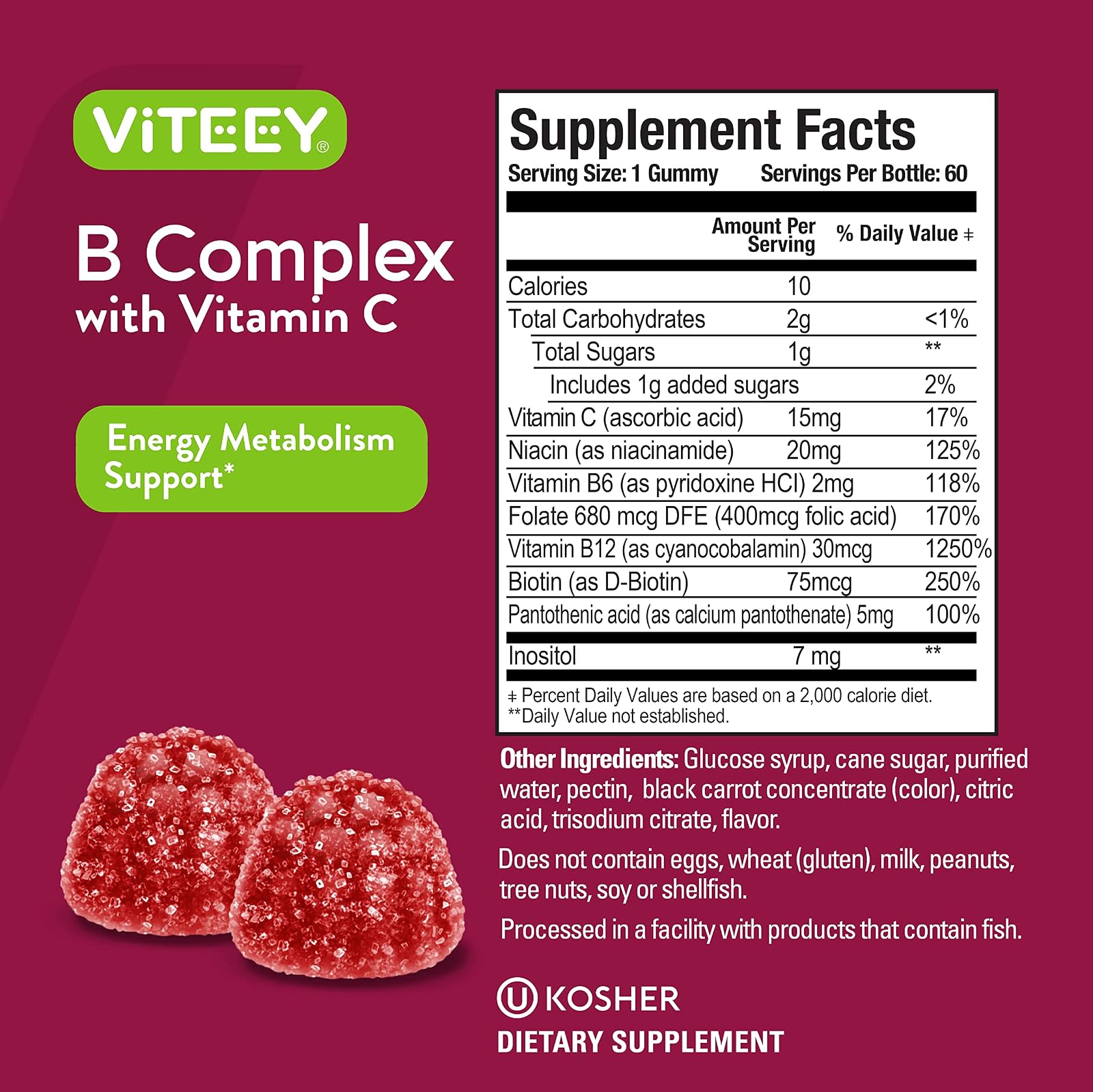 Viteey gummies with vitamin C boost