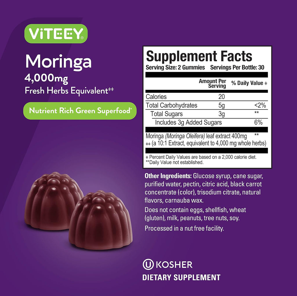 Viteey herbal moringa gummies benefits