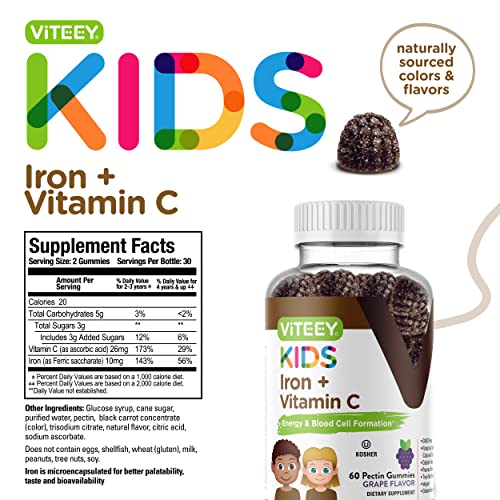 Viteey iron gummies for daily nutrition