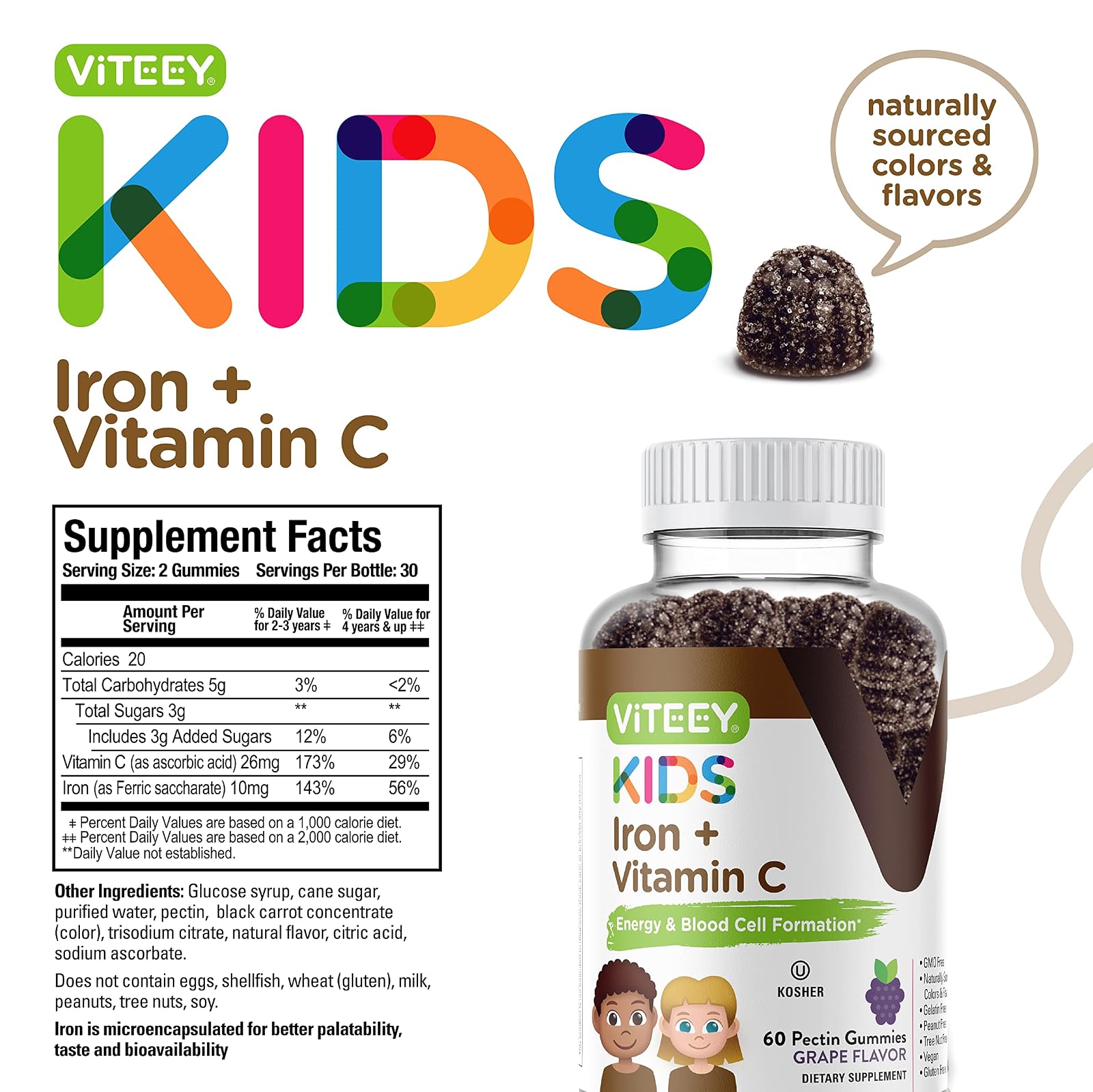 Viteey kids iron chewables