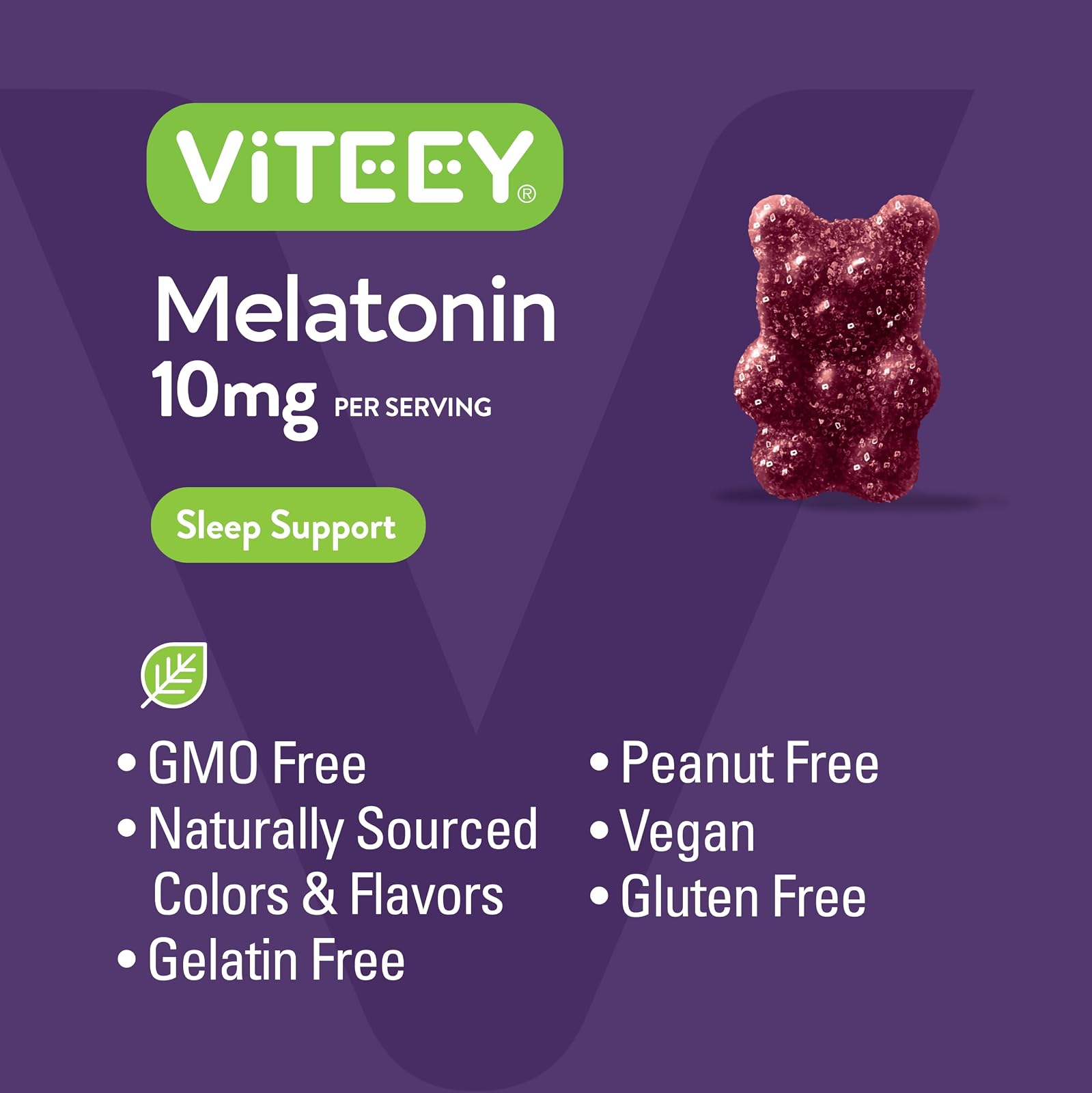 Viteey melatonin 10mg for nighttime calm