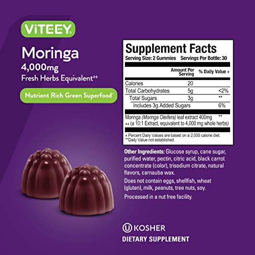 Viteey Moringa Gummies for immune support