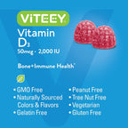 Viteey vitamin D3 gummies for bone health