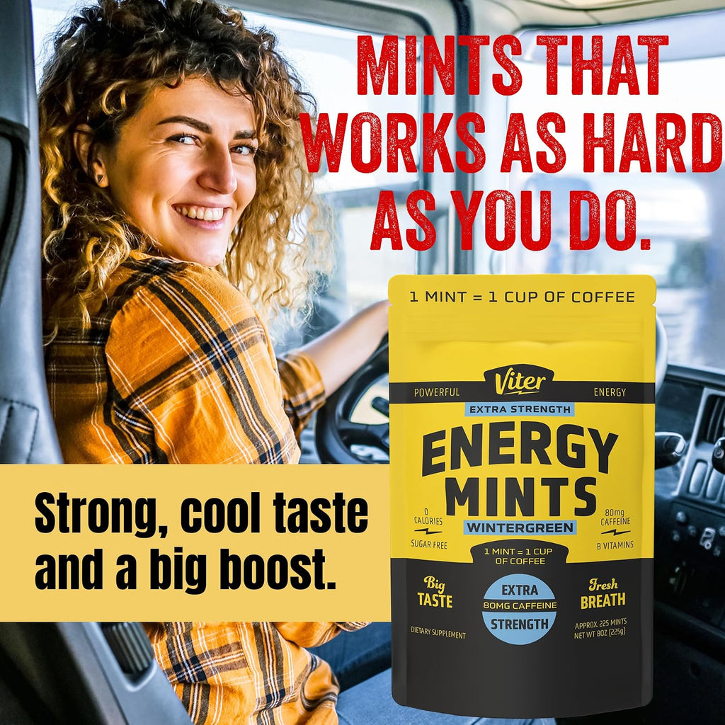 Viter mints for endurance and focus