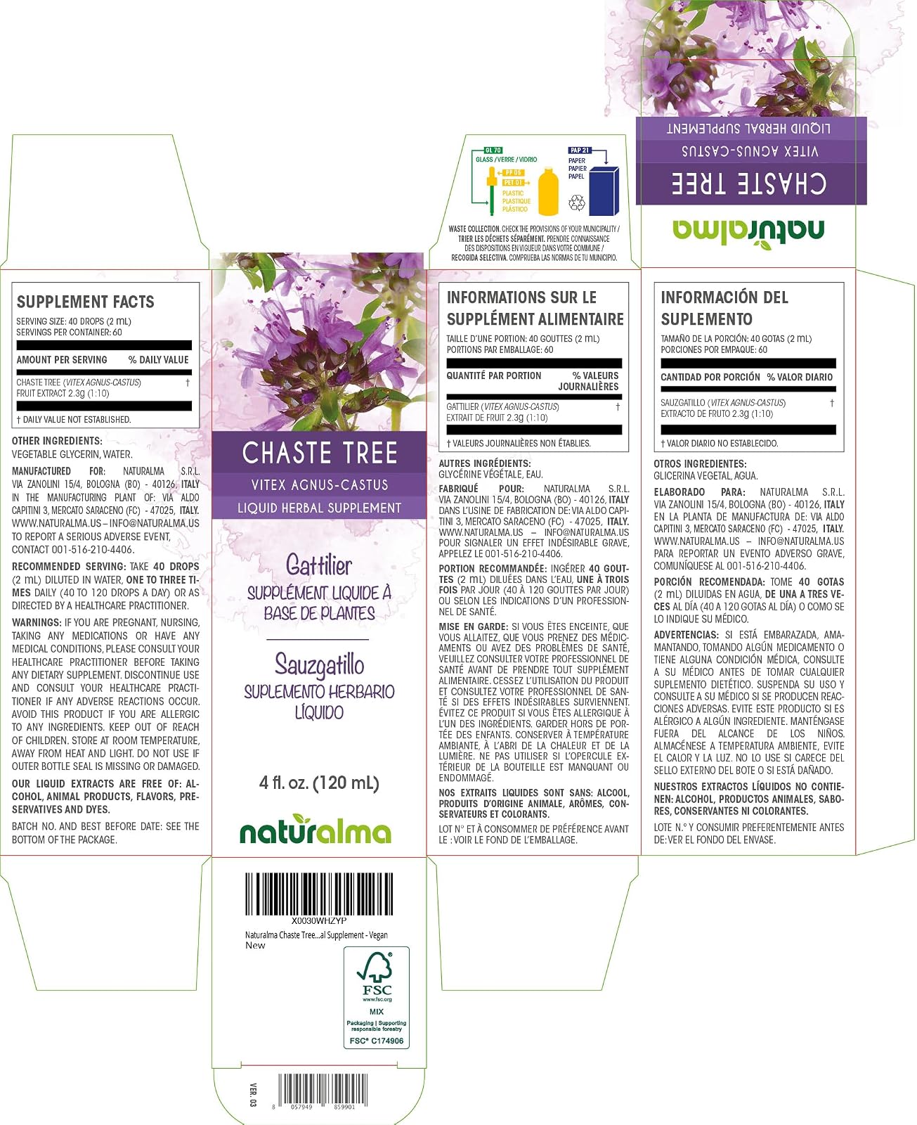 Vitex Agnus-Castus herbal supplement