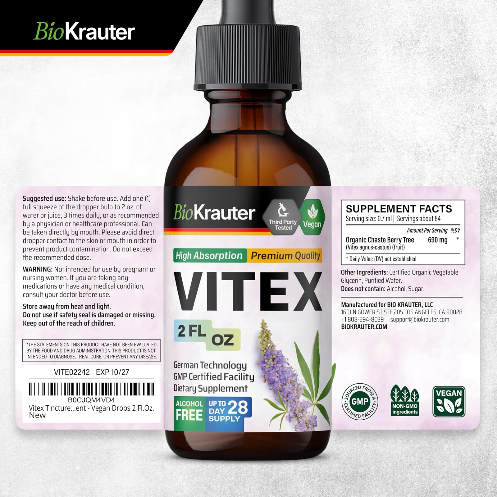 Vitex capsules for women's health