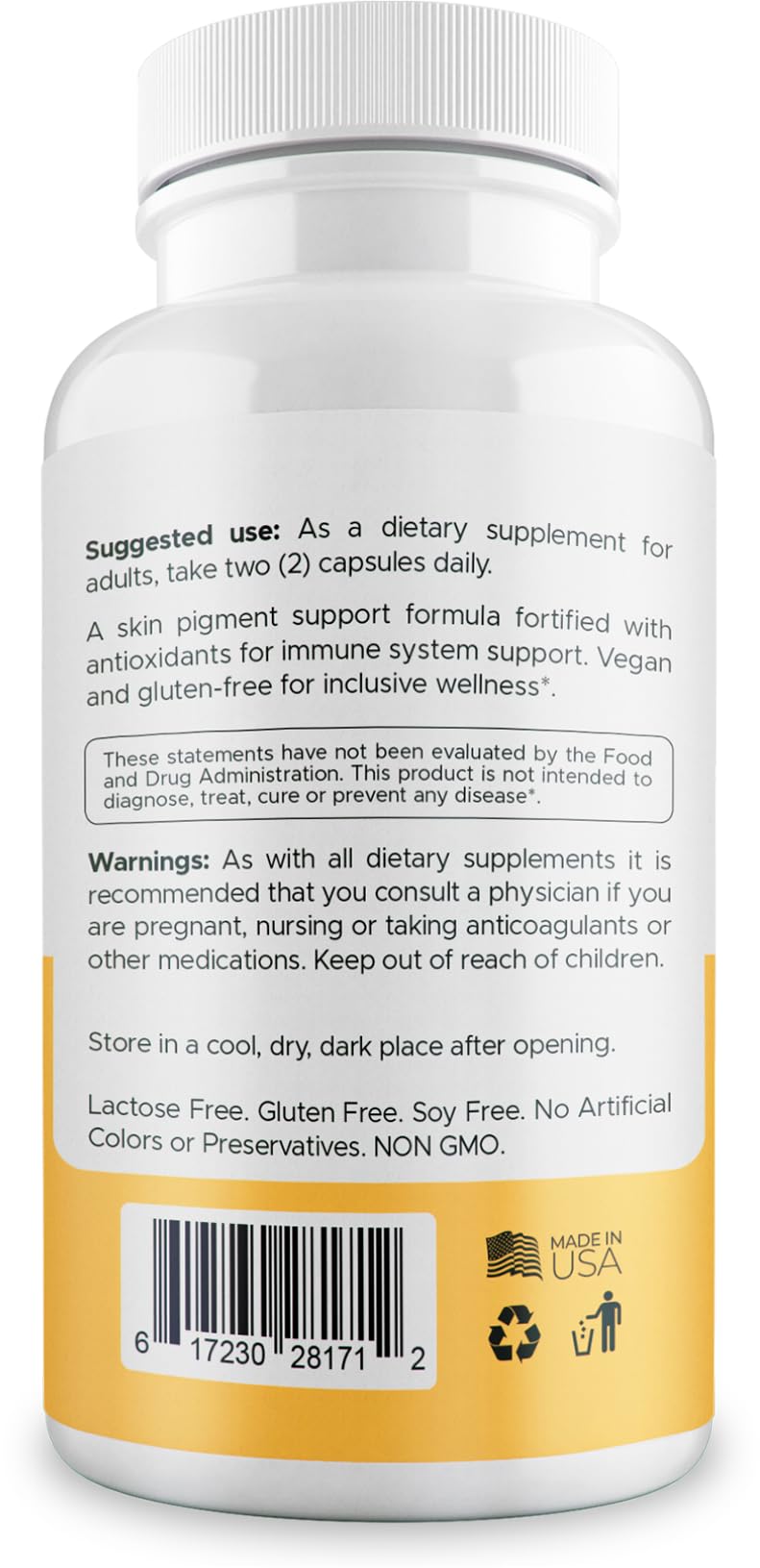 vitiligo support with blended mineral supplements