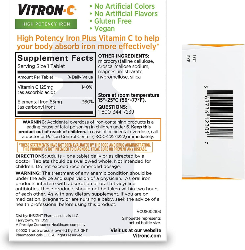 Vitron-C iron tablets for optimal nutrition