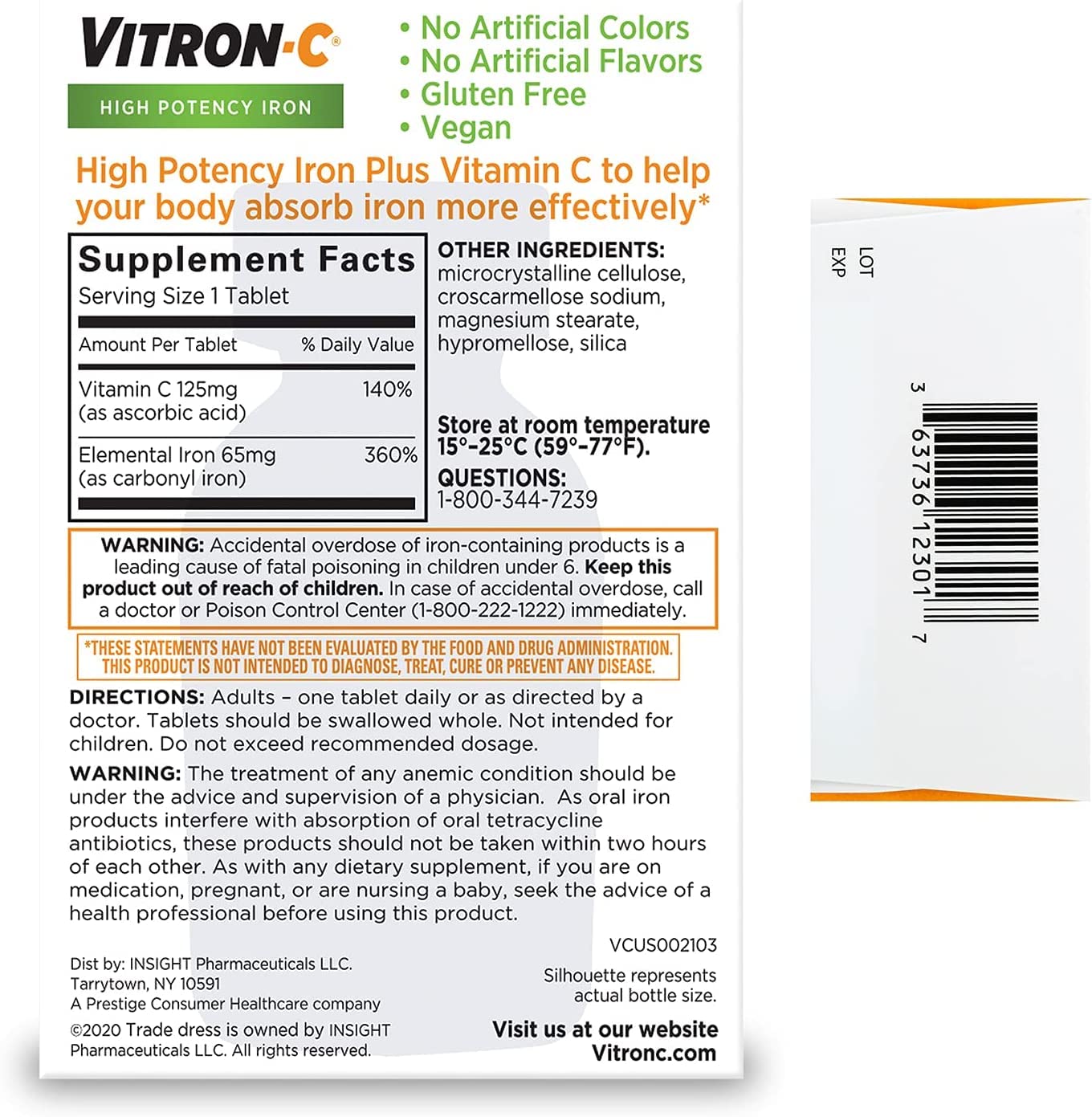Vitron-C iron tablets for optimal nutrition