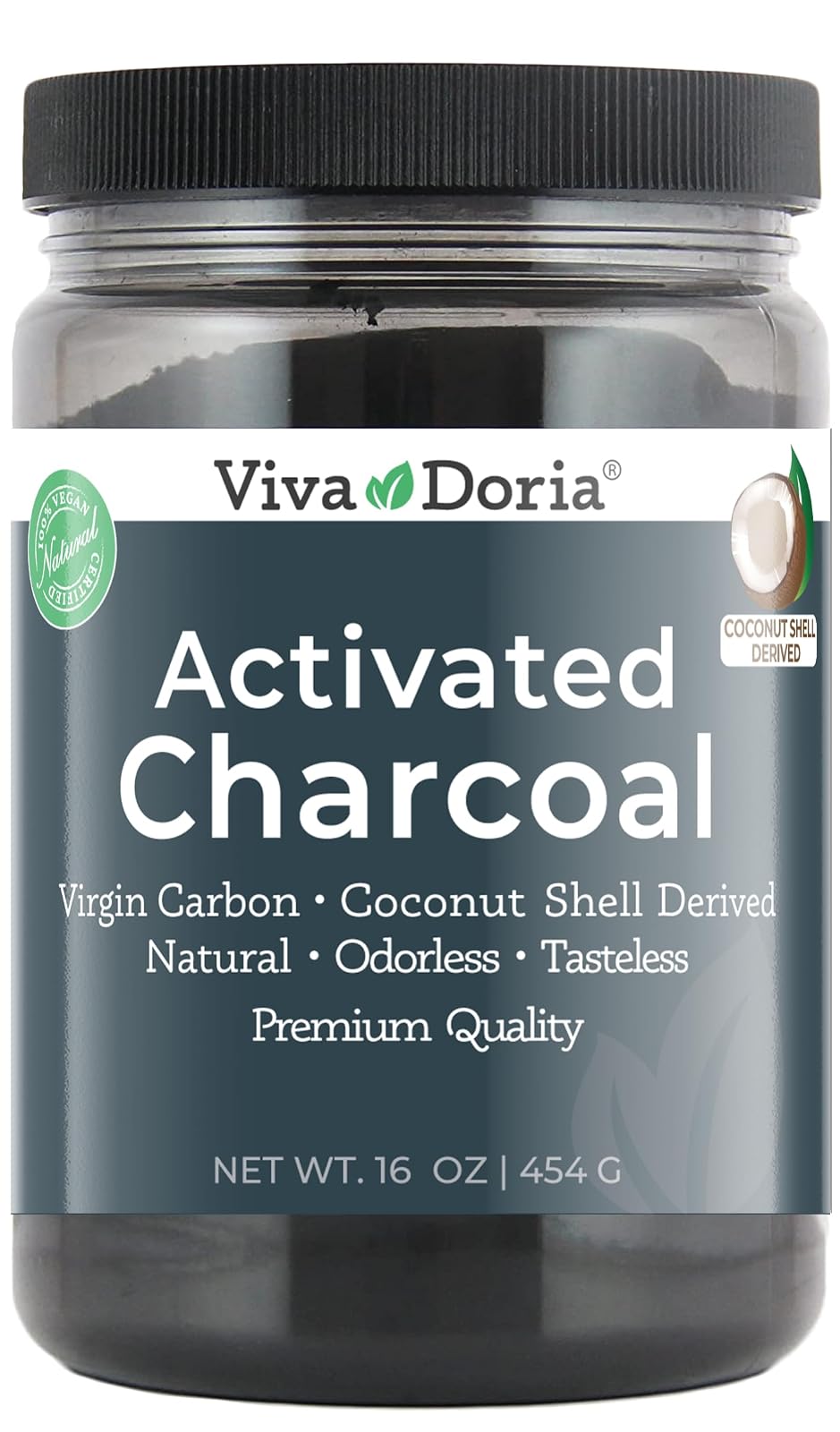 Viva Doria activated charcoal powder for detox