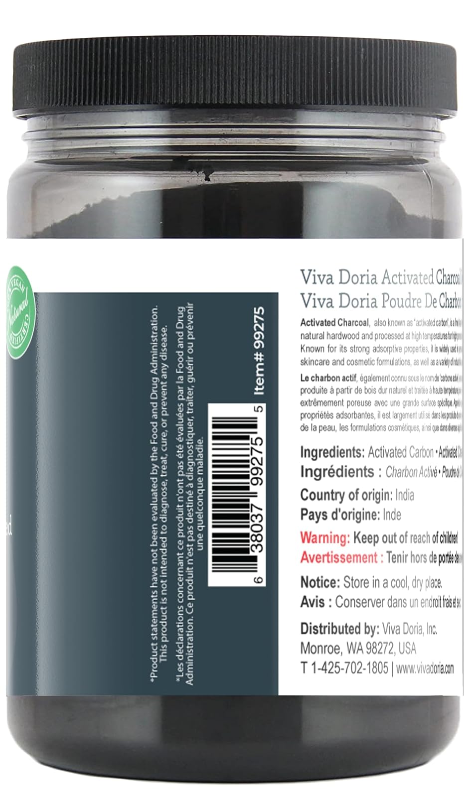 Viva Doria charcoal powder detox benefits