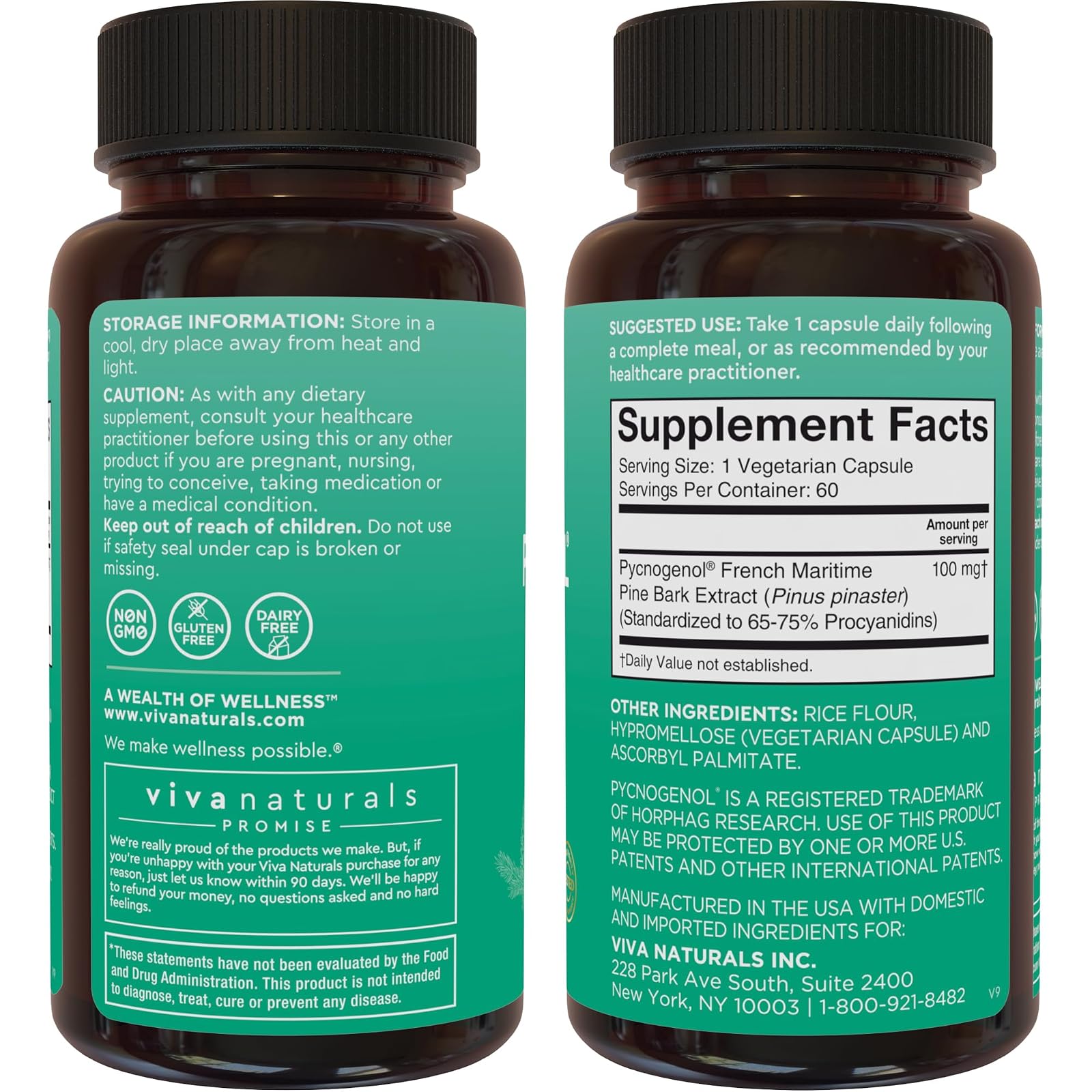 Viva Naturals 100 mg antioxidant capsules