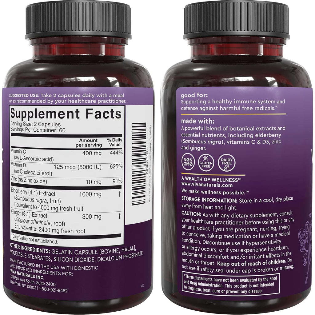 Viva Naturals elderberry dietary supplement