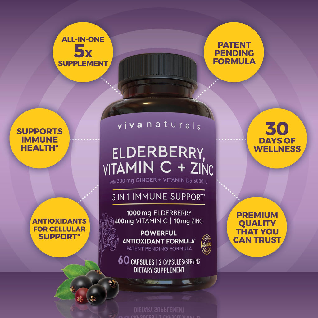 Viva Naturals elderberry for seasonal support