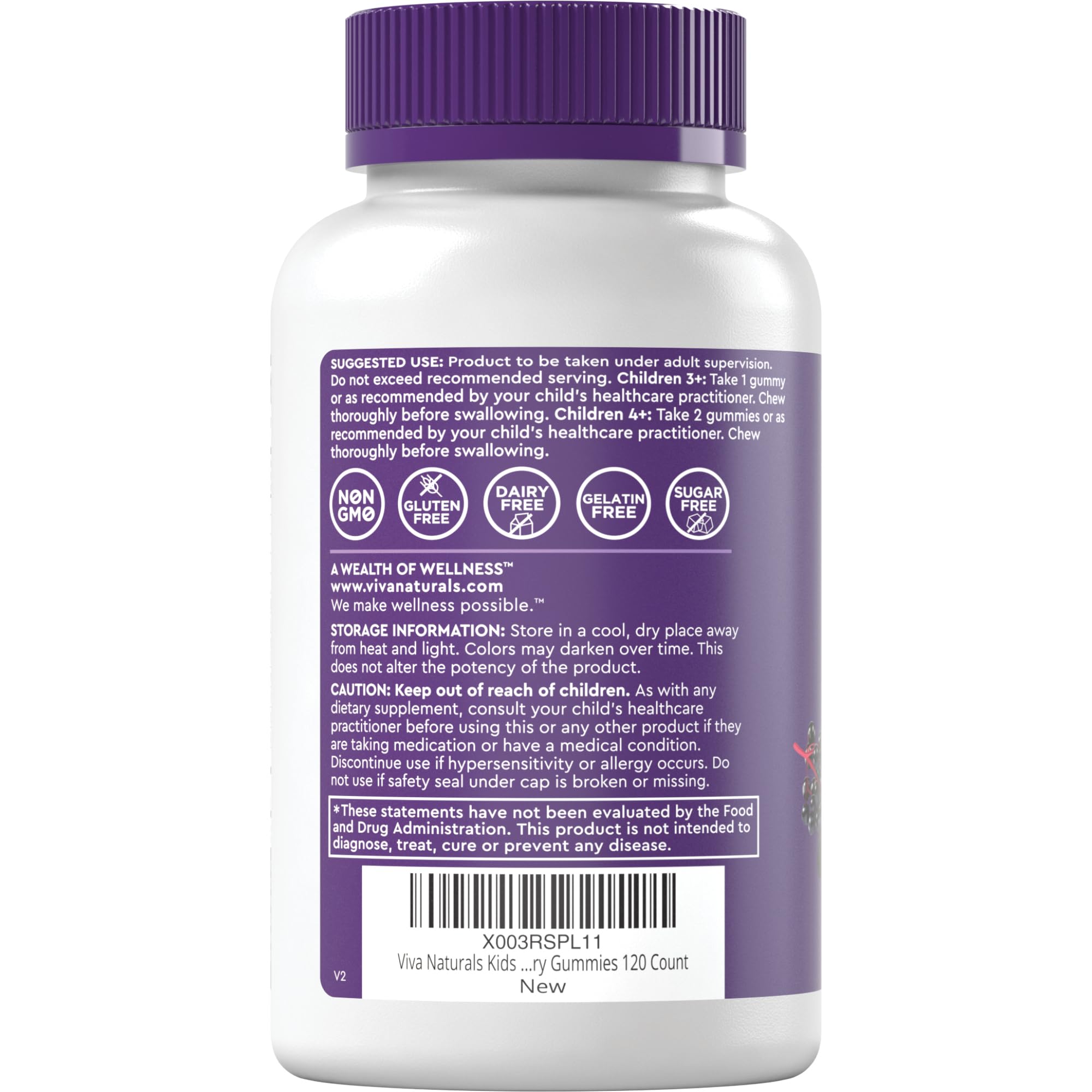 Viva Naturals elderberry gummies for immunity