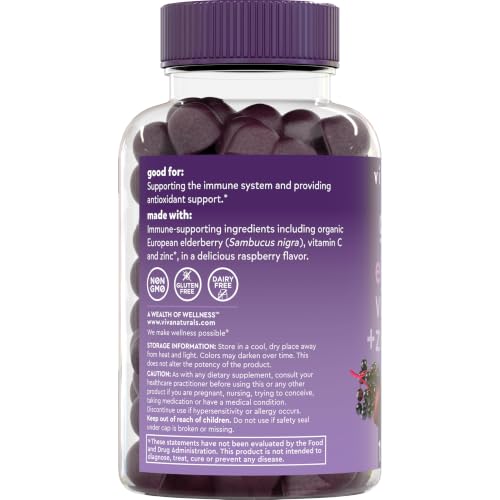 Viva Naturals elderberry gummies for vitality