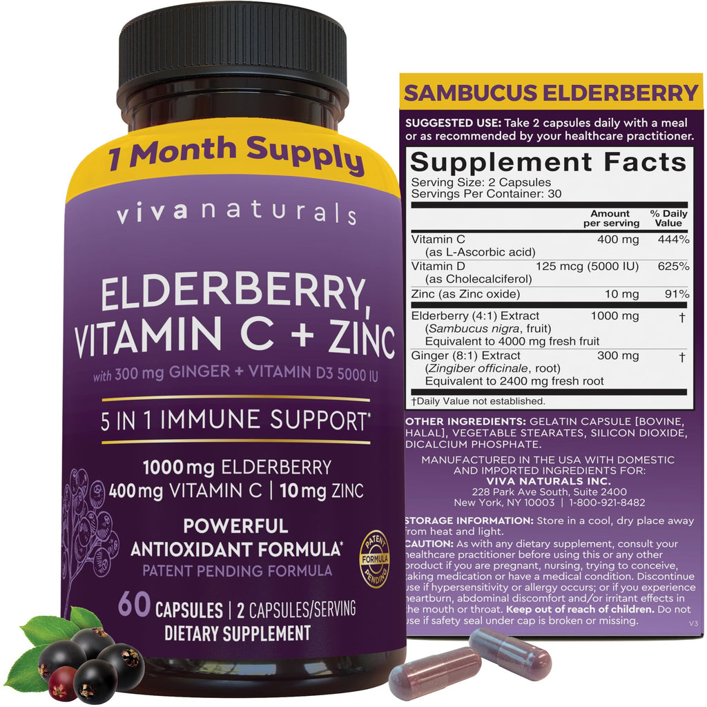 Viva Naturals elderberry immune support