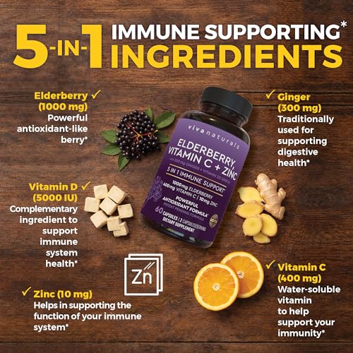 Viva Naturals elderberry with zinc benefits