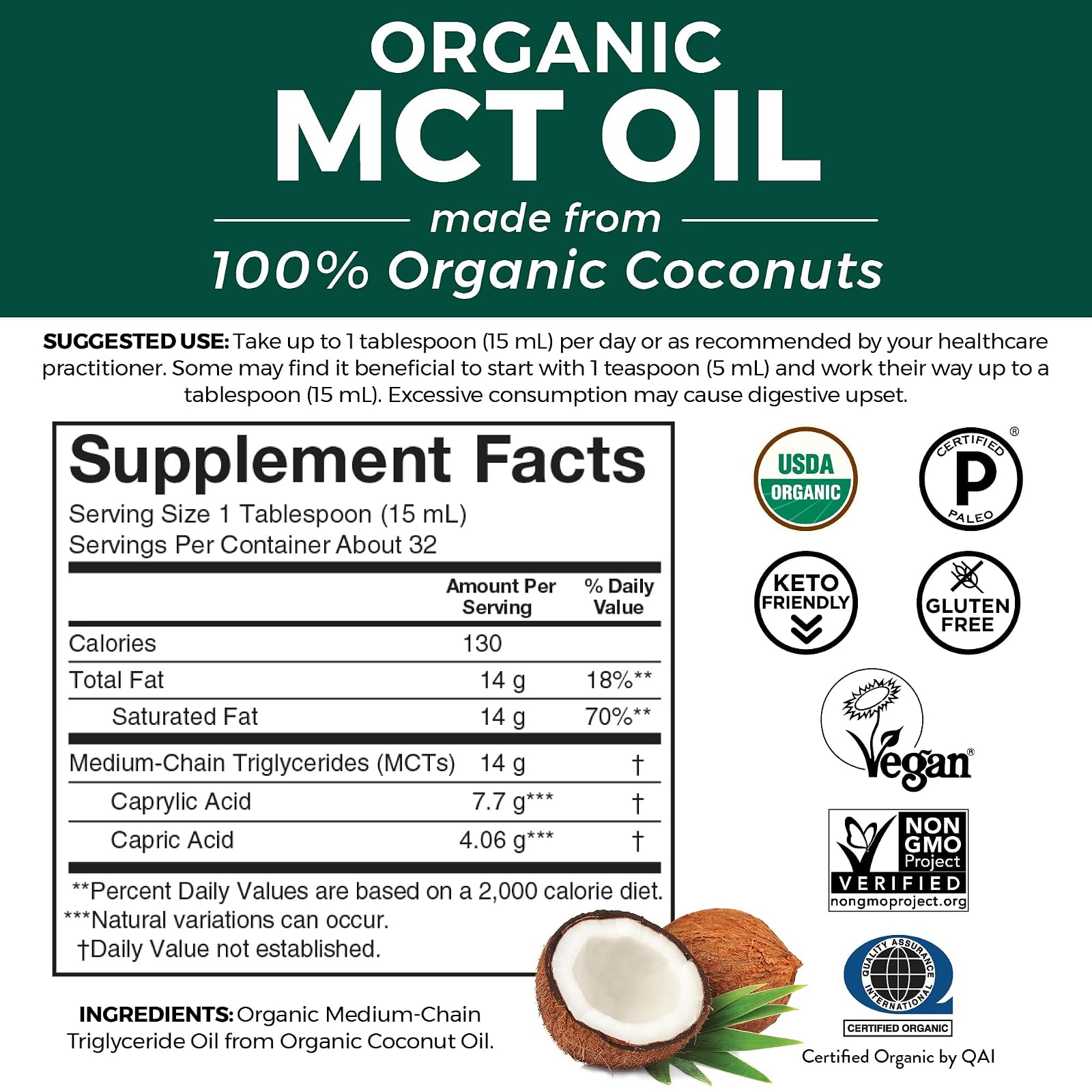 Viva Naturals MCT oil for smoothies