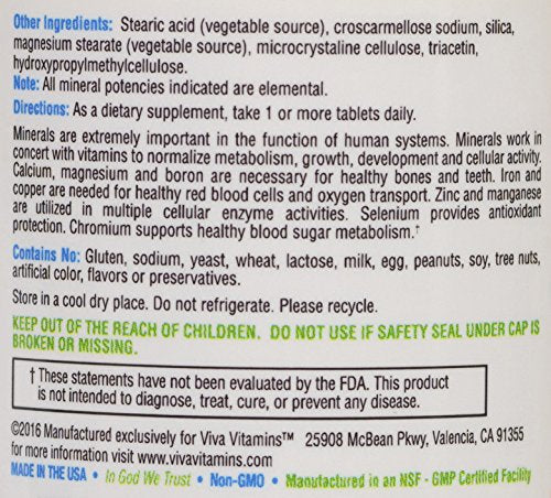 Viva Vitamins complete mineral support
