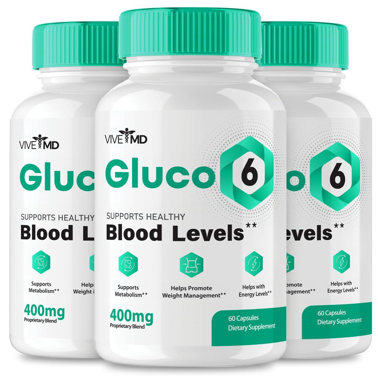 VIVE MD Gluco dietary supplement capsules