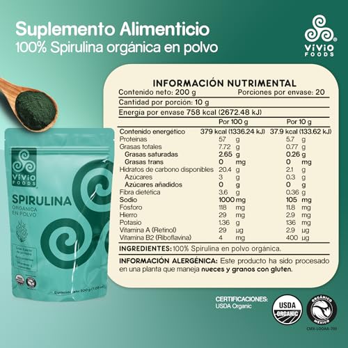 VIVIO FOODS spirulina for athletes