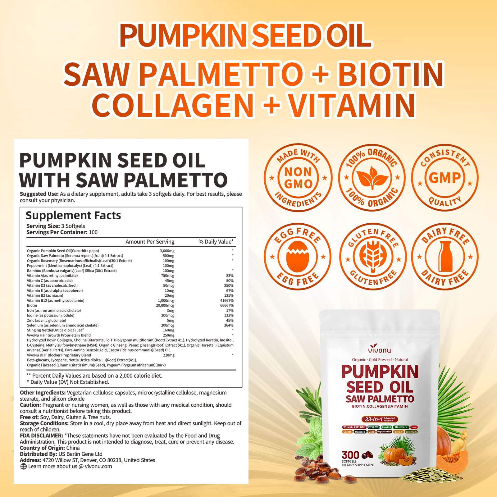 VivoNu capsules for daily nutrition