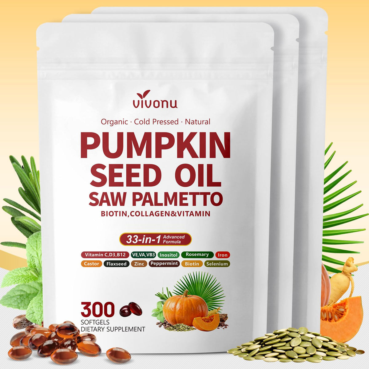 VivoNu pumpkin seed oil capsules