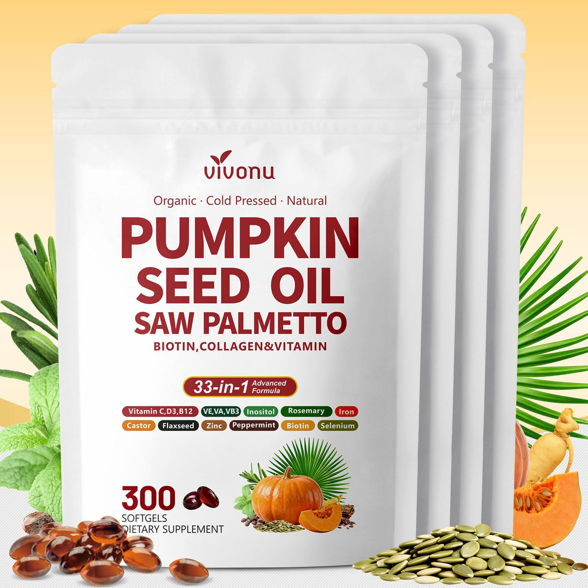 VivoNu pumpkin seed oil capsules