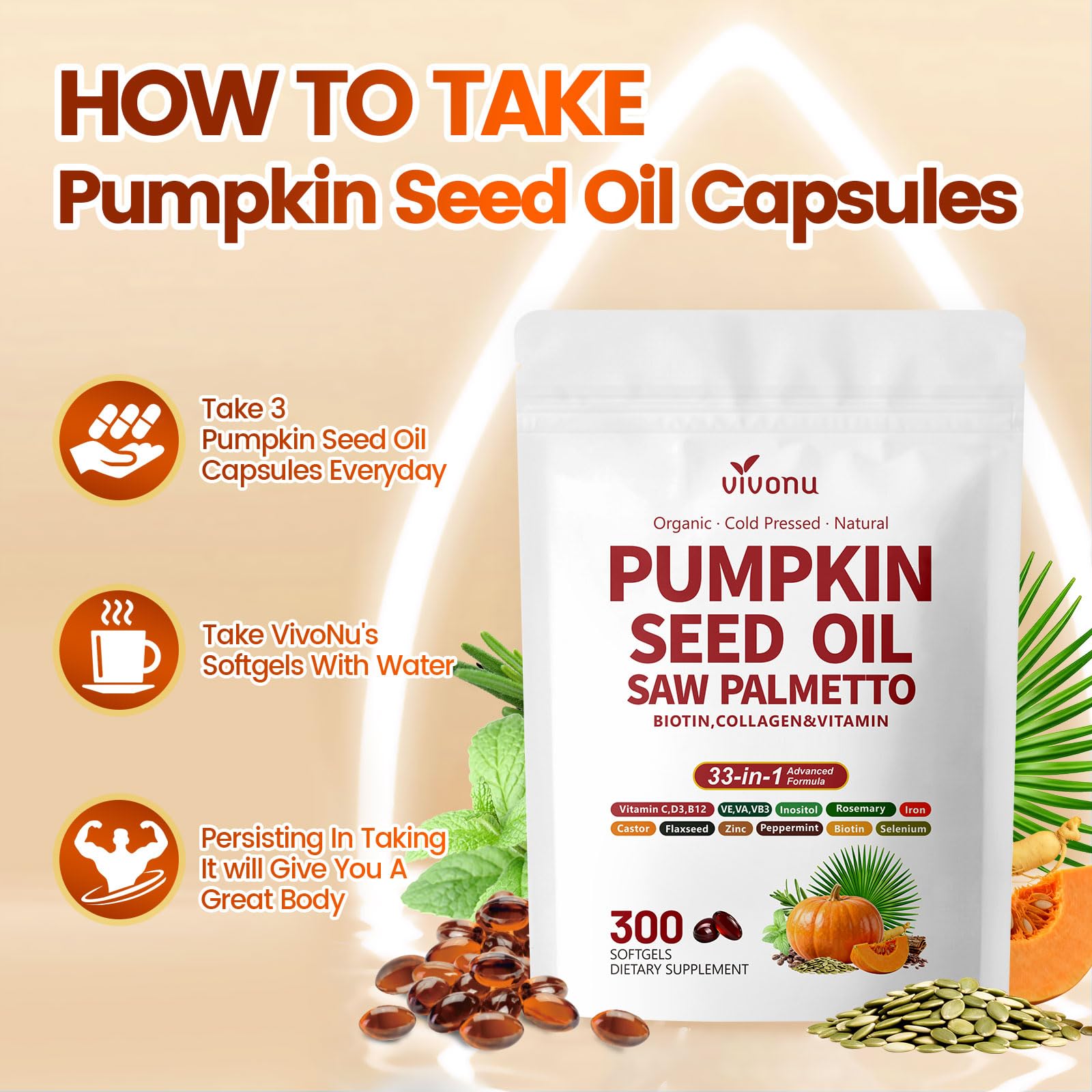 VivoNu pumpkin seed oil dosage