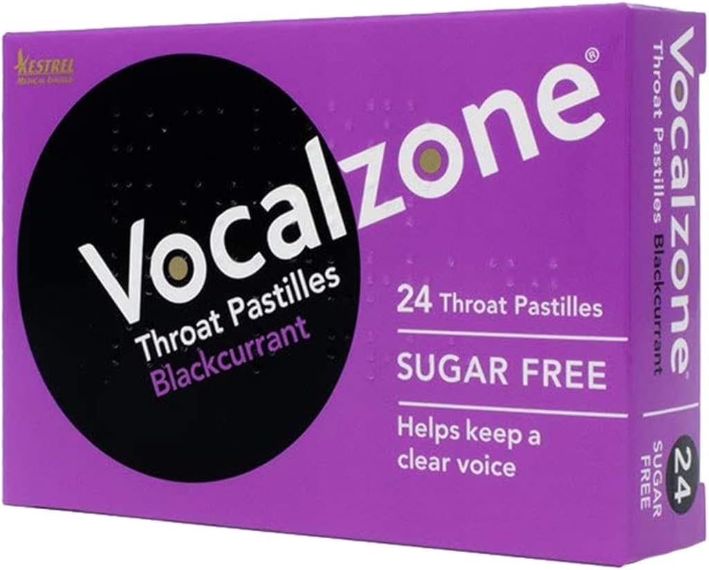 Vocalzone throat pastilles for soothing relief